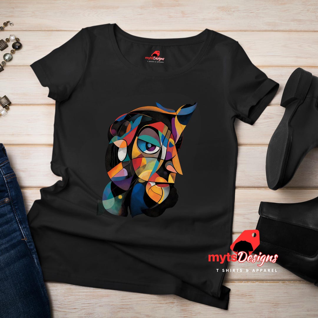 Modern Picasso T-shirt: Abstract Cubist Art Graphic Tee - Etsy