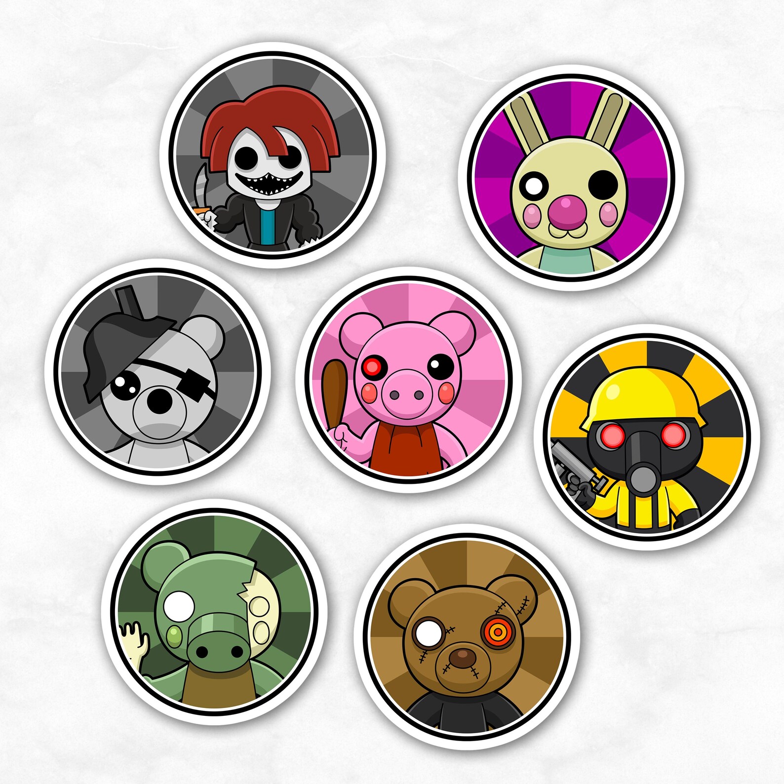 Roblox Piggy SVG Bundle Roblox Stickers Birthday Gift Piggy Cake Topper ...