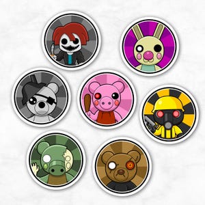 Roblox Piggy SVG Bundle Roblox Stickers Birthday Gift Piggy Cake Topper ...