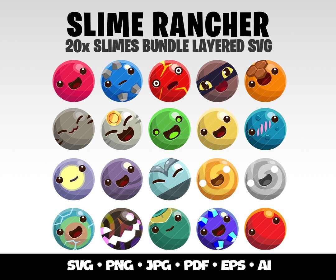 Slime Rancher SVG Bundle Cute Slime Rancher Sticker Gamer Birthday Gift ...