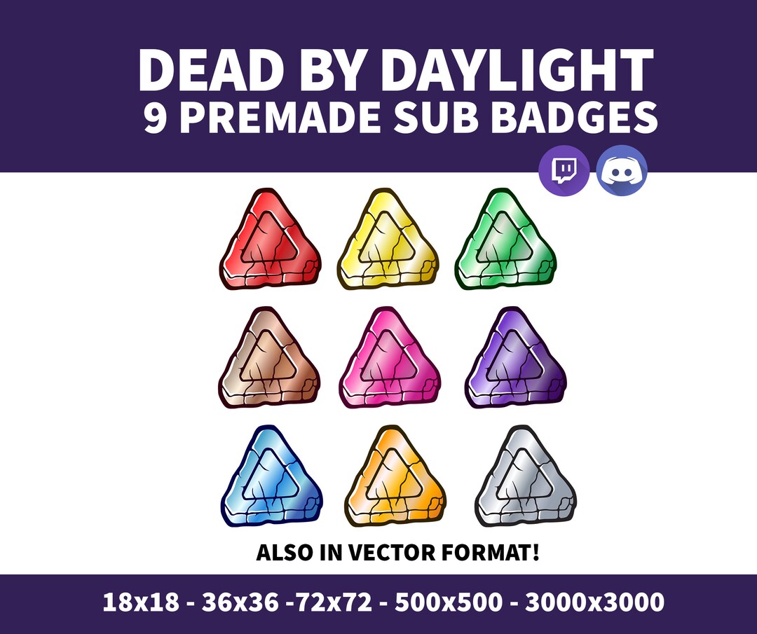 Dead by Daylight Bloodpoint Twitch Sub Cheer Badges, Twitch Dbd Sub ...