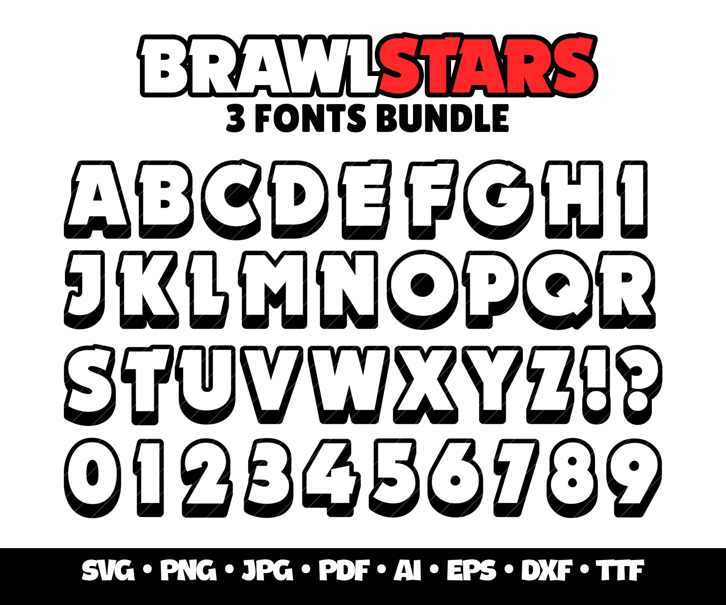 Brawl Stars Font SVG Cricut Alphabet Brawl Stars Letters Digital ...