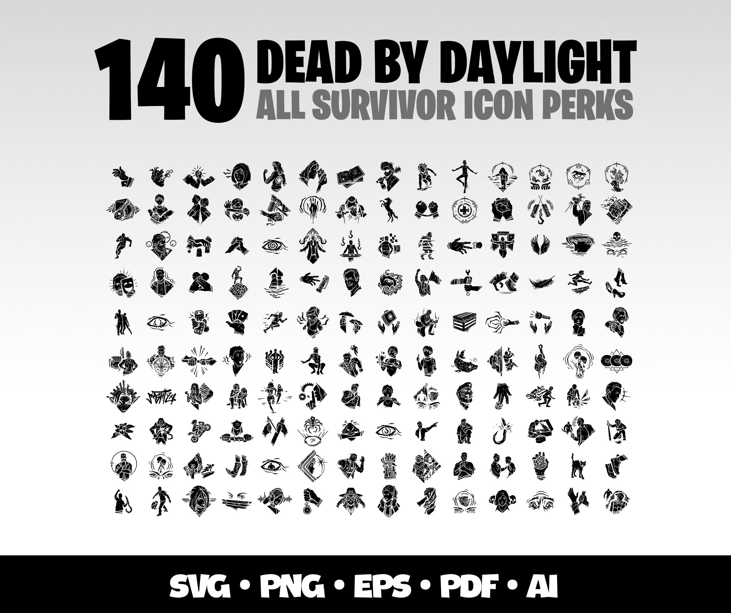 Dead by Daylight Survivor All Perks Vector Bundle Dead by Daylight ...