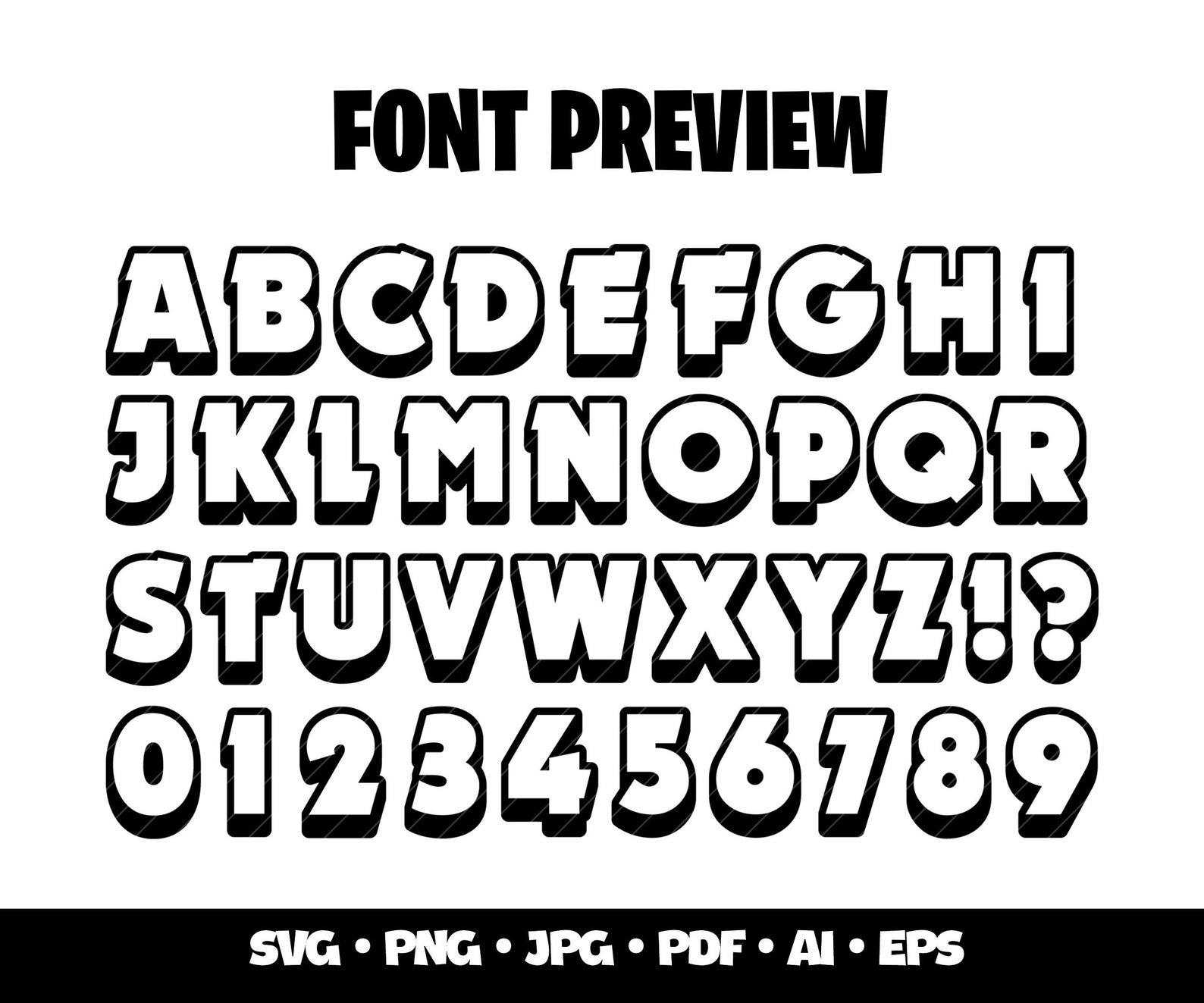 Brawl Stars Font SVG Cricut Alphabet Brawl Stars Letters Digital ...