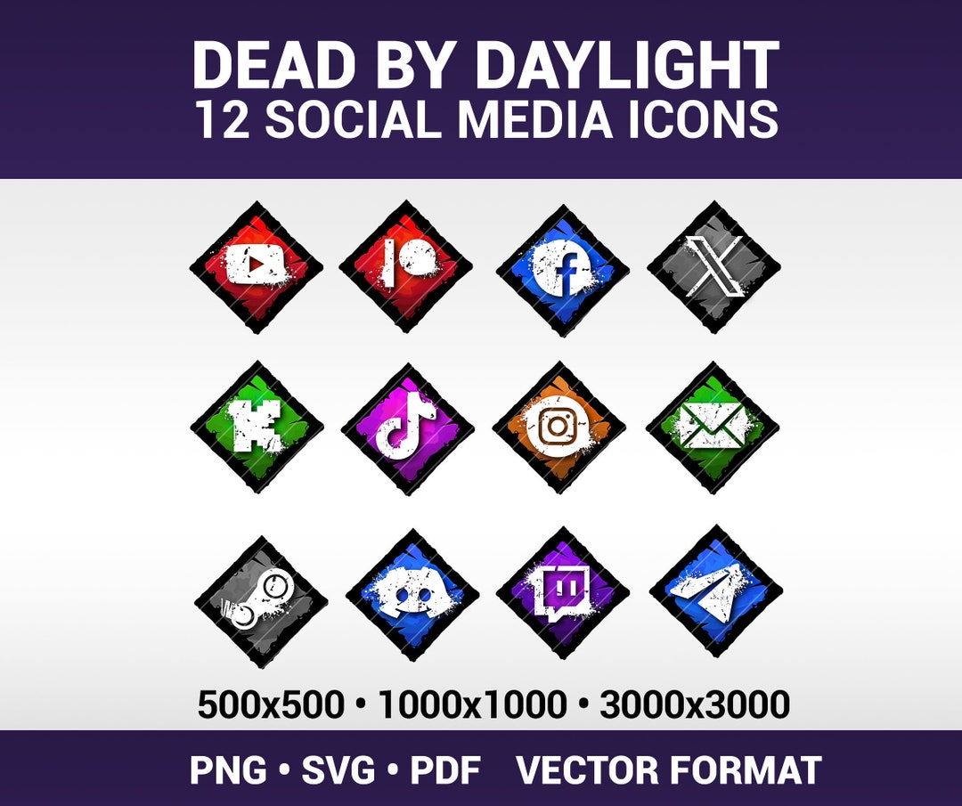 Iconos de Twitch de Dead By Daylight, paquete de ventajas de Twitch Dbd ...