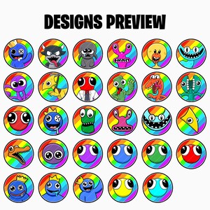 78 Rainbow Friends PNG Bundle Gaming Clipart Rainbow Friends Sticker ...