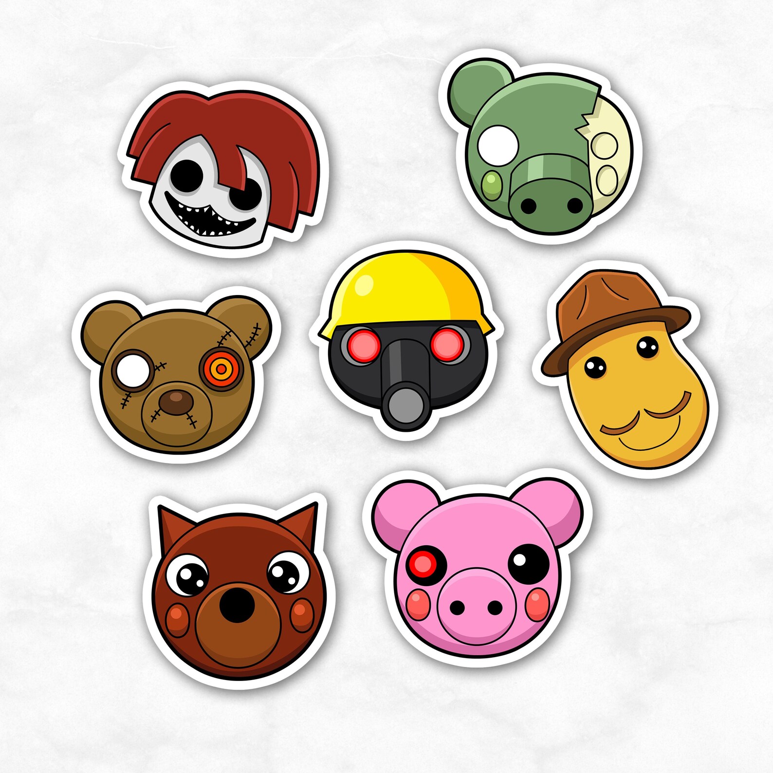 Roblox Piggy SVG Bundle Roblox Stickers Birthday Gift Piggy Cake Topper ...