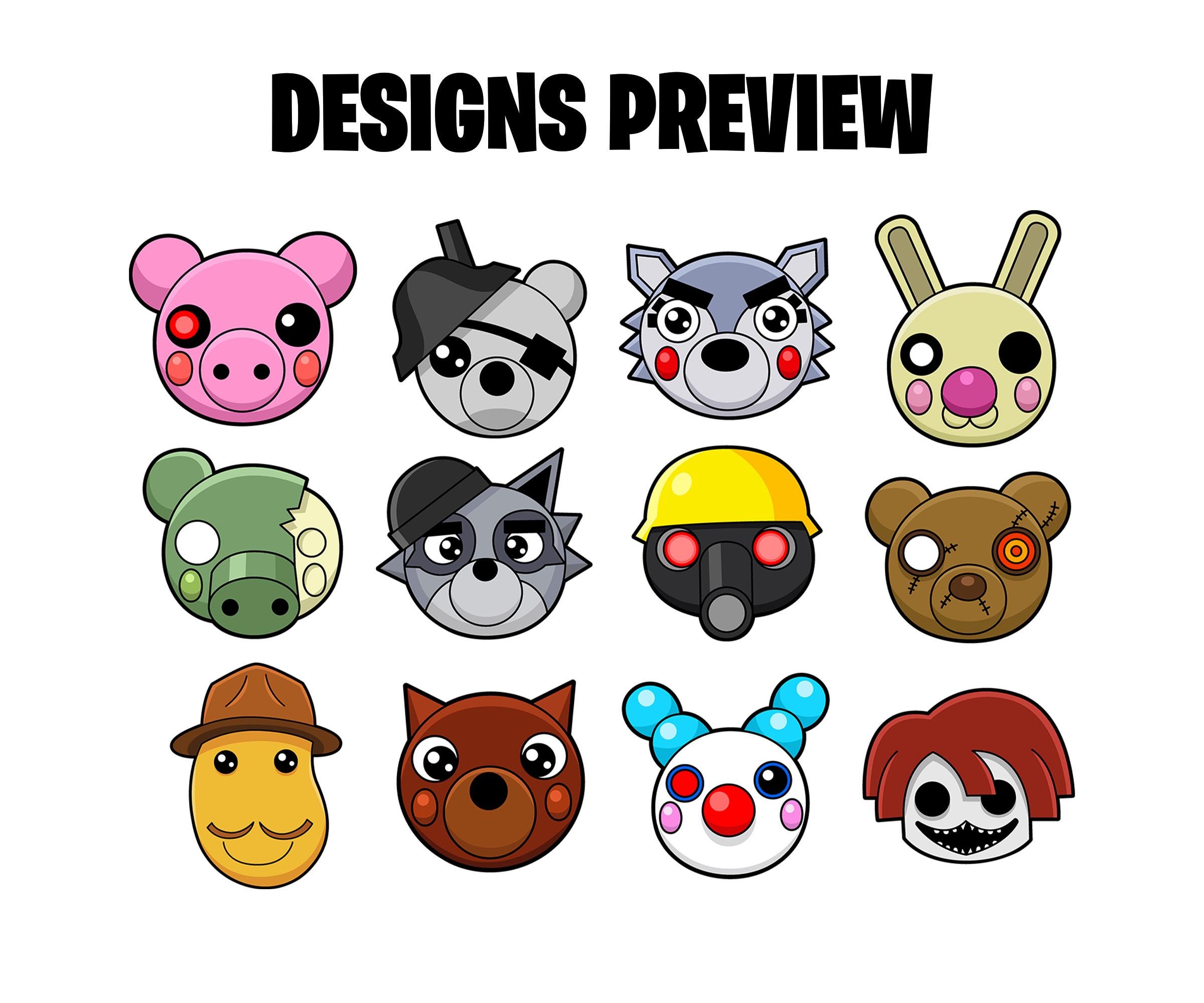 Roblox Piggy SVG Bundle Roblox Stickers Birthday Gift Piggy Cake Topper ...