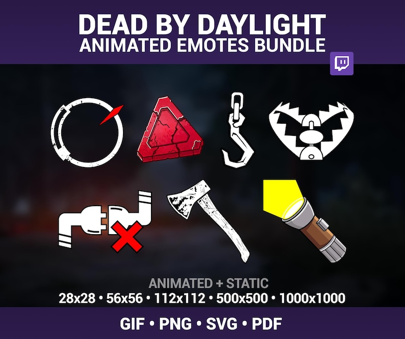Dead by Daylight Animated Emotes Bundle Discord and Twitch DBD Emote ...