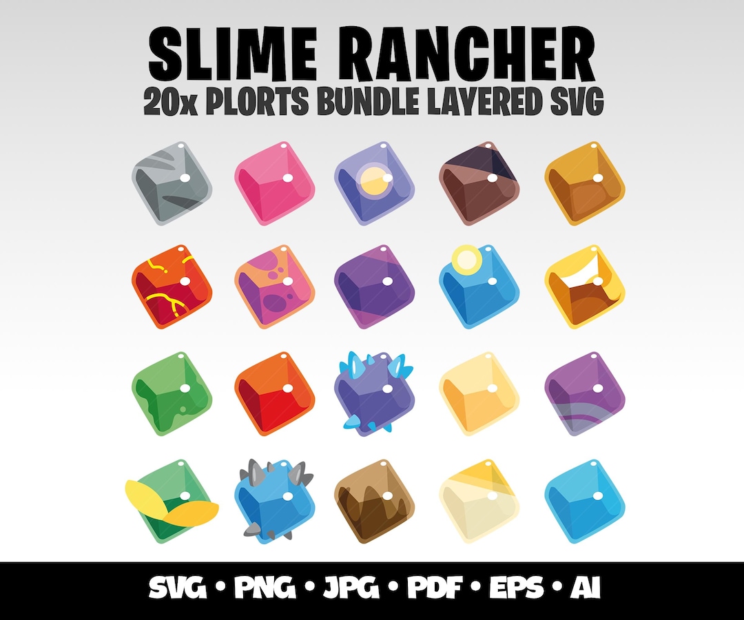 Slime Rancher Svg Bundle Plorts Slime Rancher Layered Svg Gamer ...