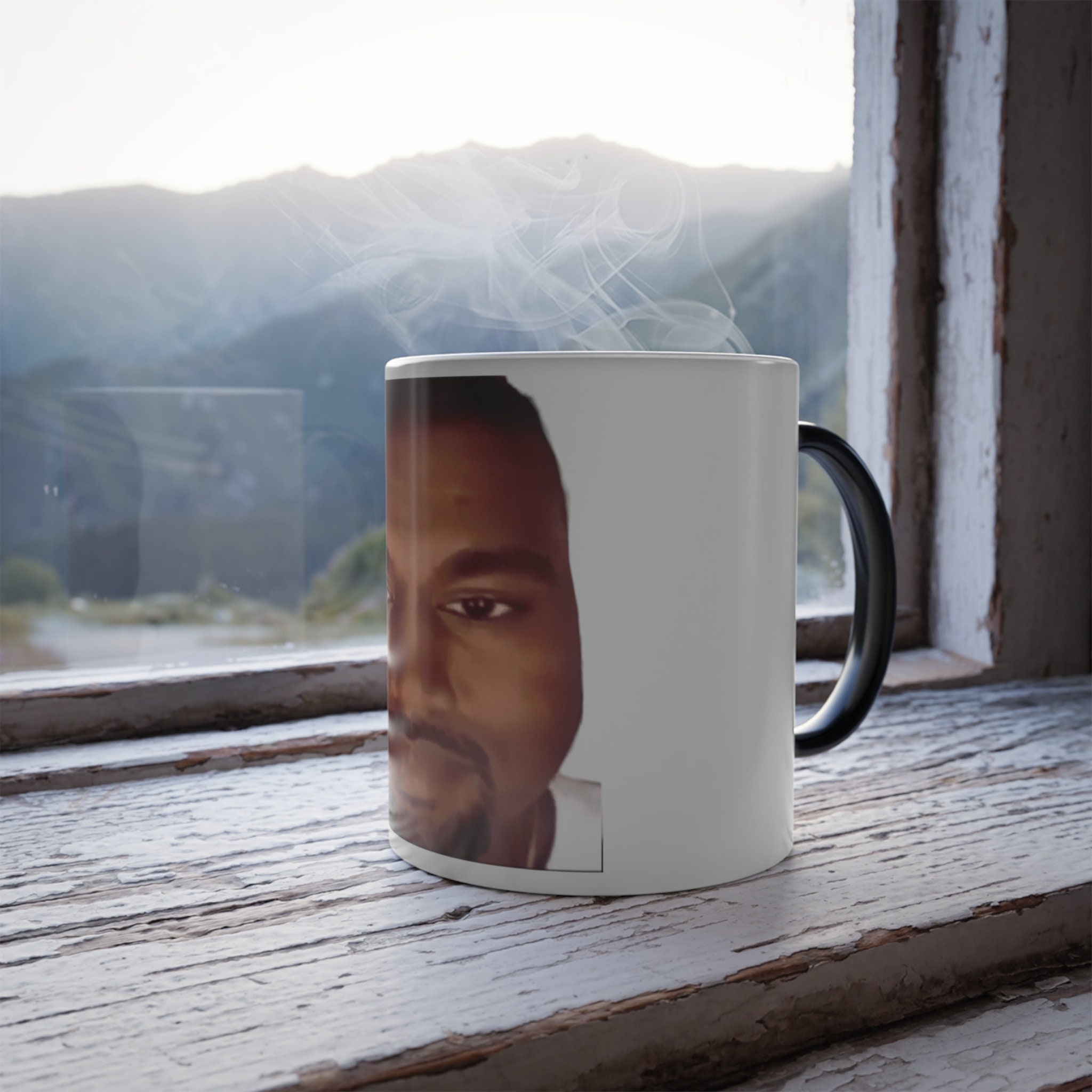 Funny Color Morphing Kanye West Staring Mug, 11oz - Etsy