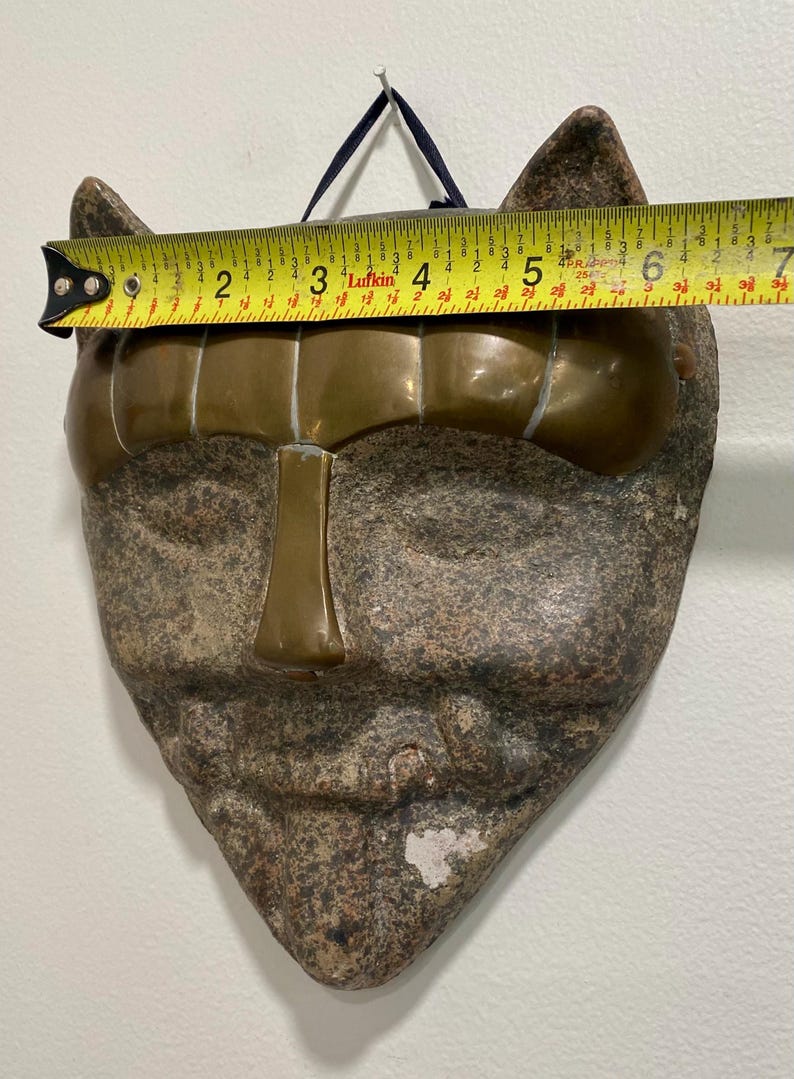 Vintage Handmade Mexican Devil Mask Signed by Artist ~ Unique Brass ...