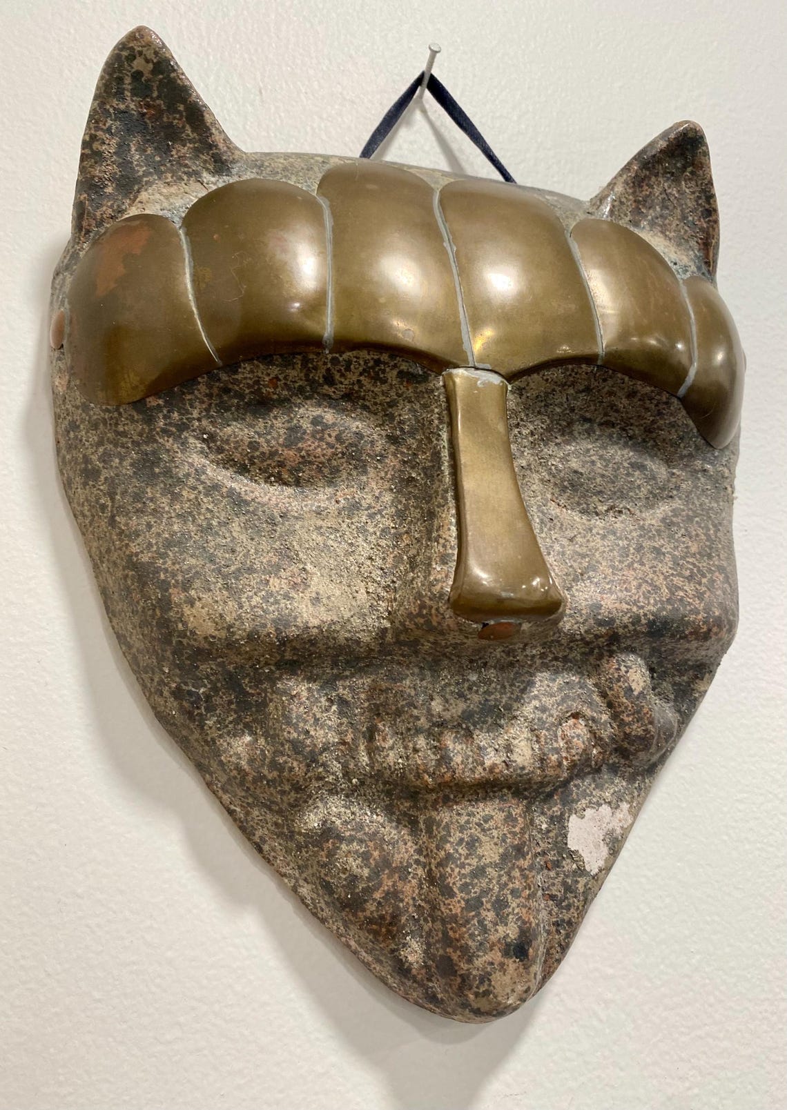 Vintage Handmade Mexican Devil Mask Signed by Artist ~ Unique Brass ...