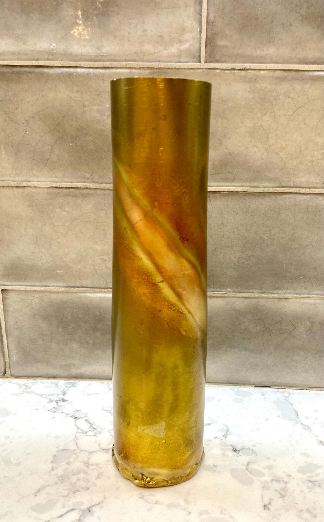 Studio Art - Bronze Copper Colored Welded Sculptured Vase - Etsy