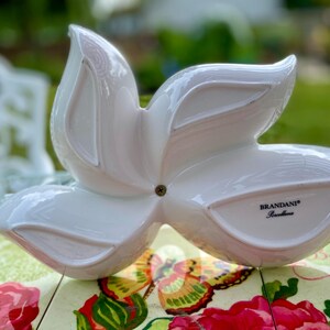 Brandani Italian Octopus Leaf White Porcelain Bamboo Serving Dish ...