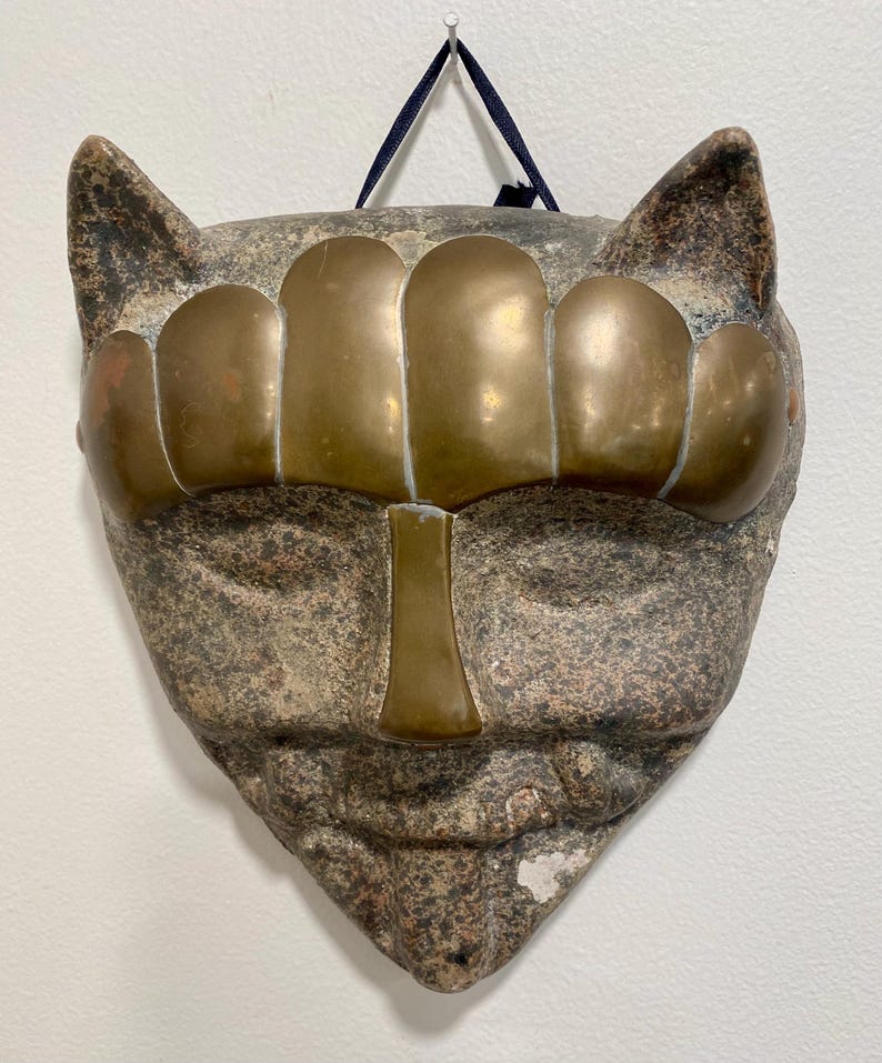 Vintage Handmade Mexican Devil Mask Signed by Artist ~ Unique Brass ...