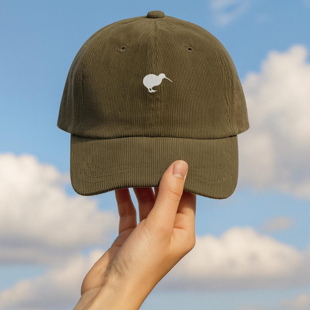 Kiwi Bird Embroidery Corduroy Dad Hat: Vintage New Zealand Animal ...