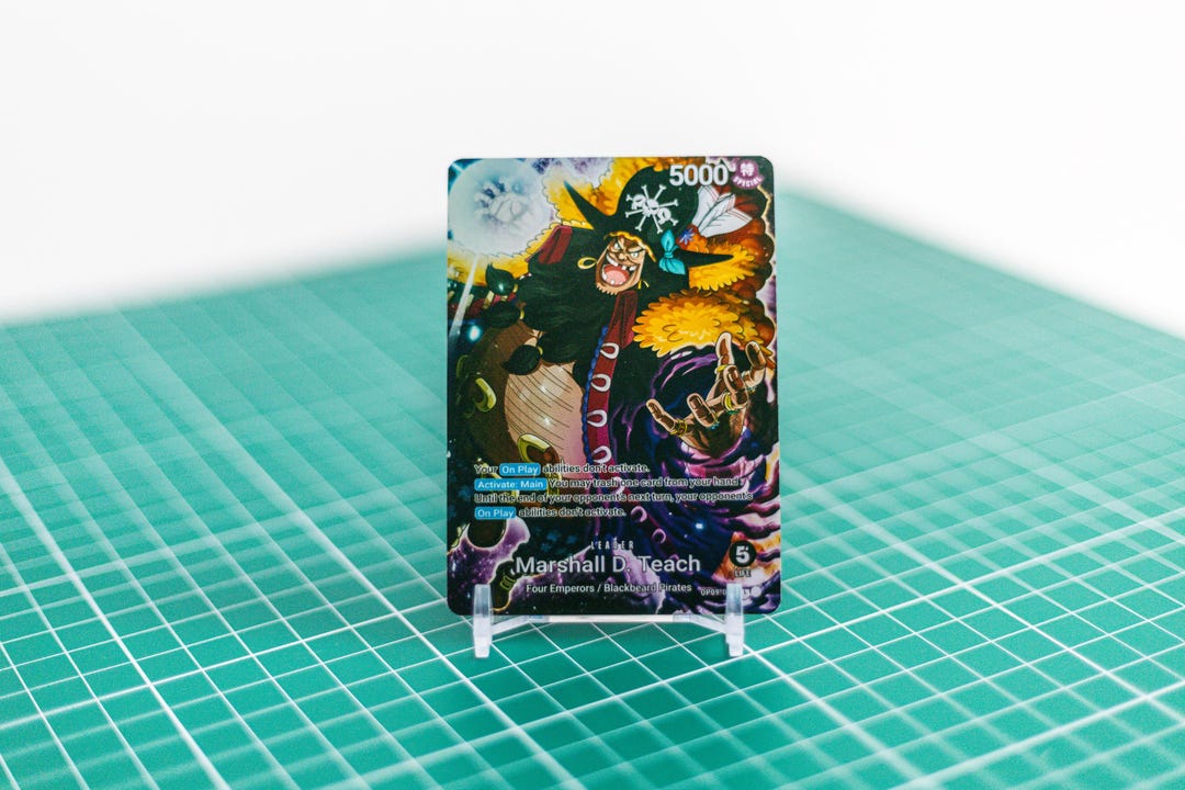 Custom One Piece TCG Leader Trading Card Game Proxy Leader Blackbeard ...
