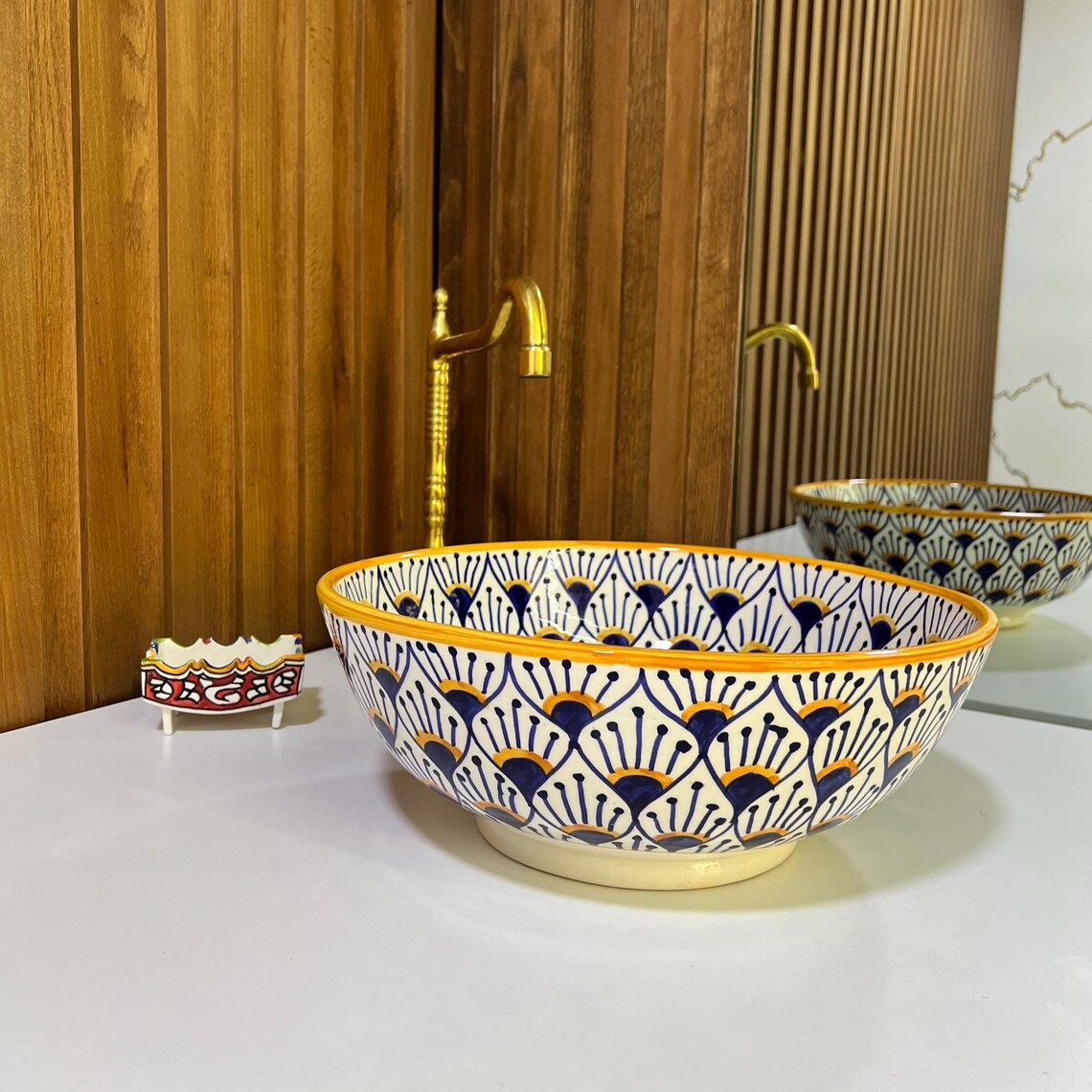 Vessel Sink-handmade Ceramic Sink-bathroom Ceramic Sink-moroccan Basin ...