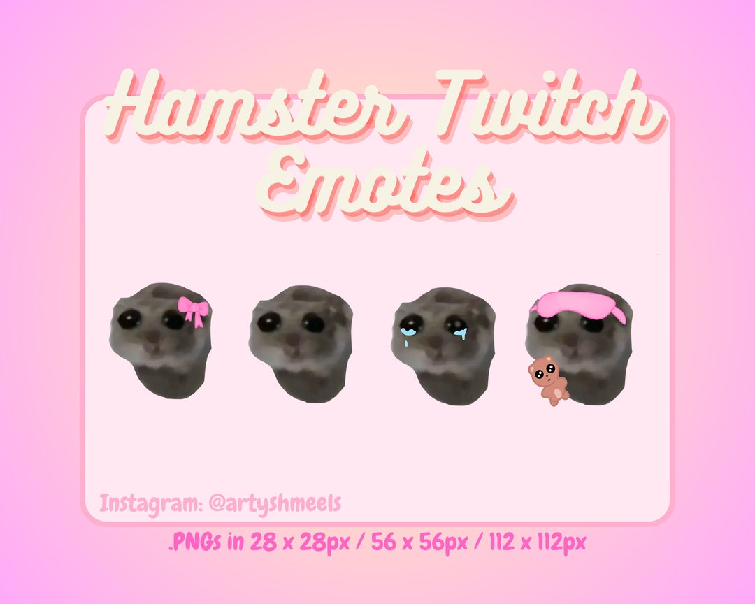 Sad Hamster Twitch Emotes Discord Emotes Girly Cute Etsy