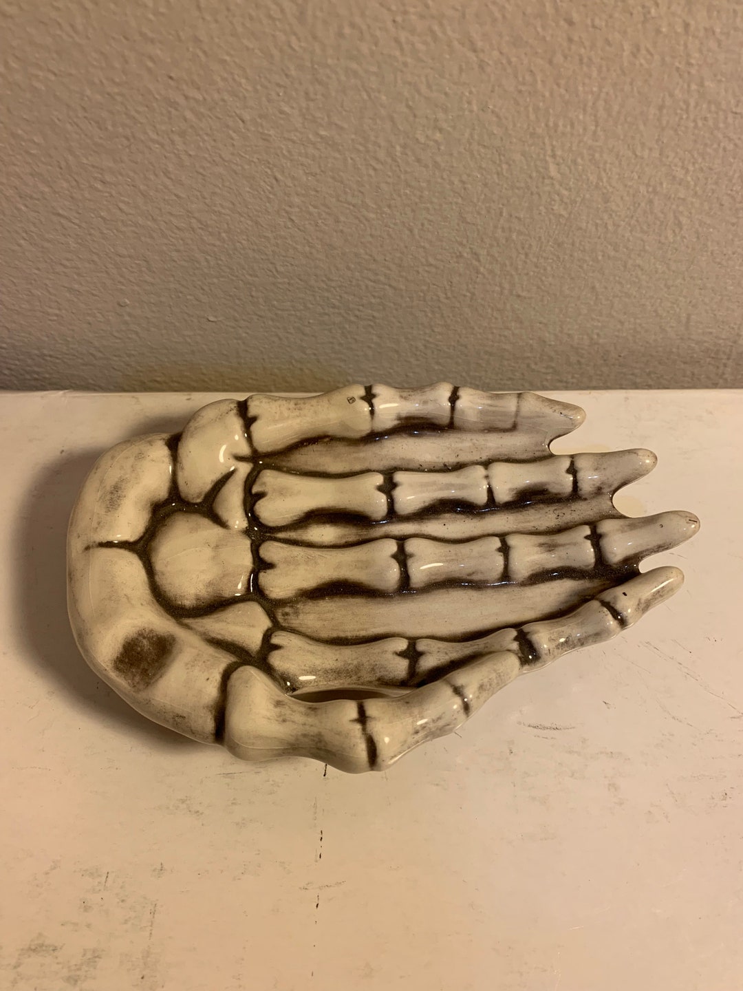 Ceramic Skeleton Hand Bowl - Etsy
