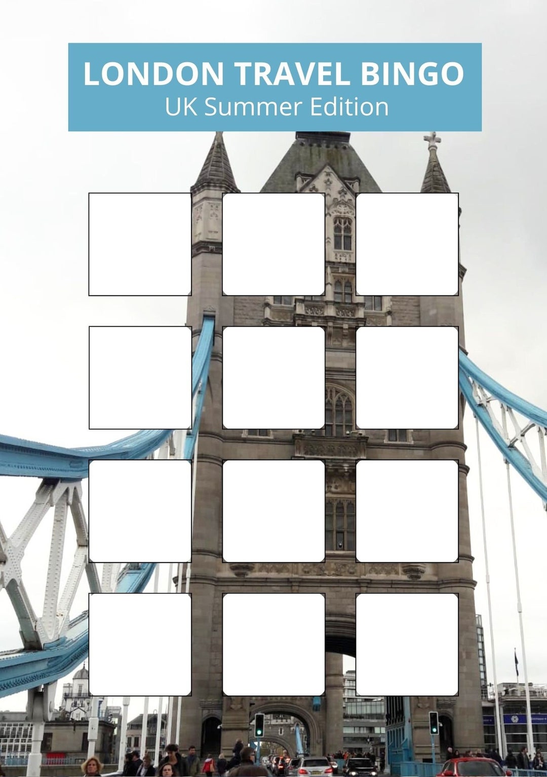 London Travel Bingo Cards - Etsy