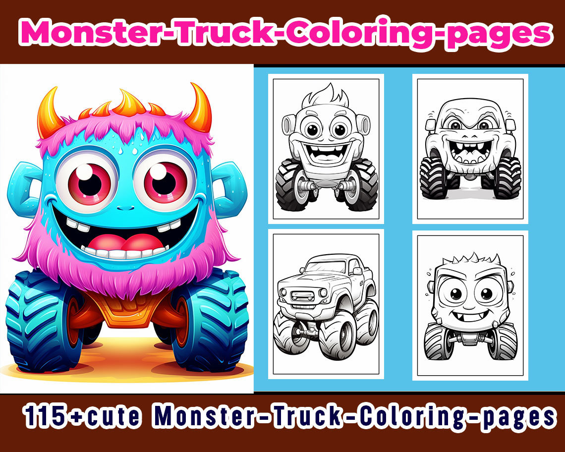 Monster Truck Coloring Pages, Monster Truck Printables, Monster Truck ...