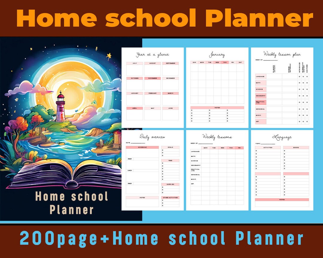 3 Homeschool Planner 200+ Pages, Homeschool Planner Printable 2024 ...