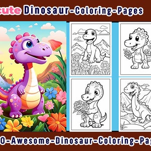 100 Dinosaurs Coloring Pages, Dinosaur Coloring Pages for Kids ...
