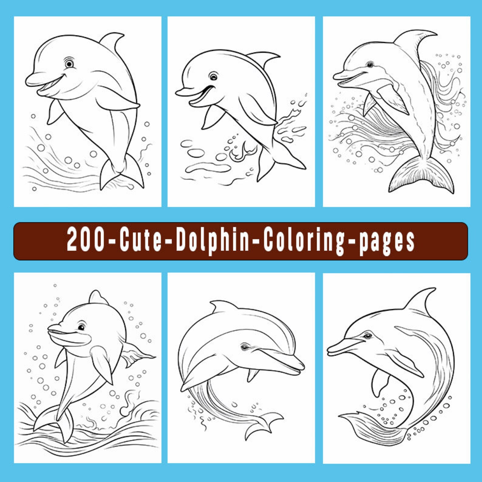 200 Printable Dolphin Coloring Pages for Kids and Adults - Cute and ...