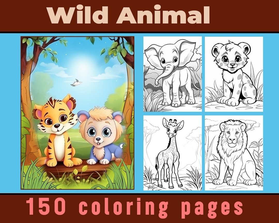 Wild Animal Coloring Pages, 150 Printable Wild Animal Coloring Pages ...