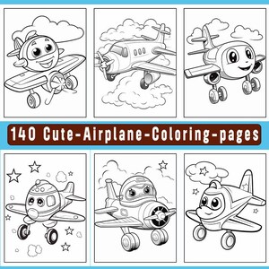 Cute Airplane Coloring Pages for Kids, Boys, and Girls Airplane ...