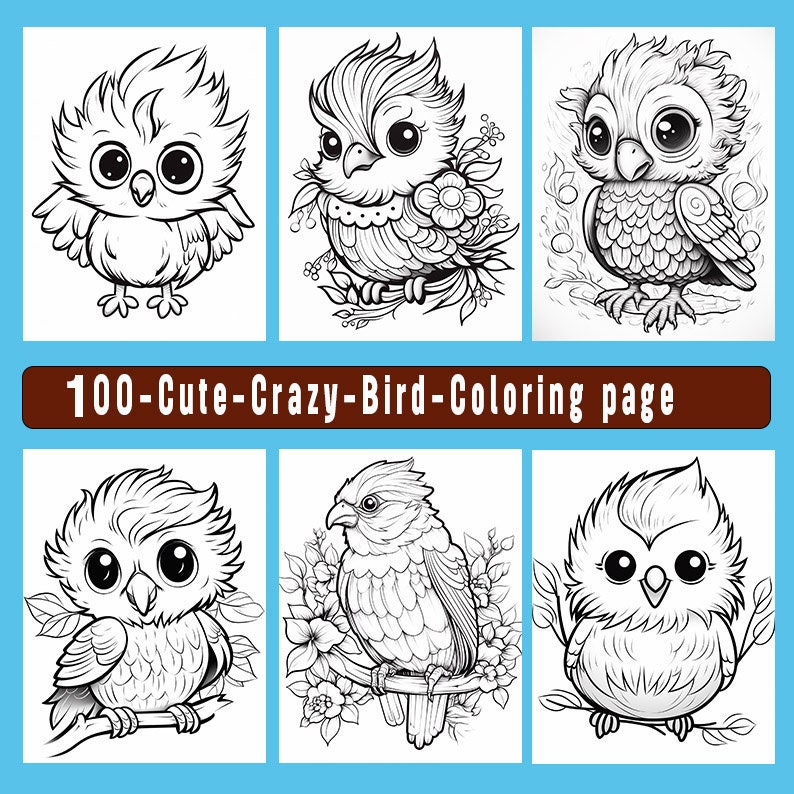 Cute Crazy Bird Coloring Pages - 100 Printable Crazy Bird Coloring ...