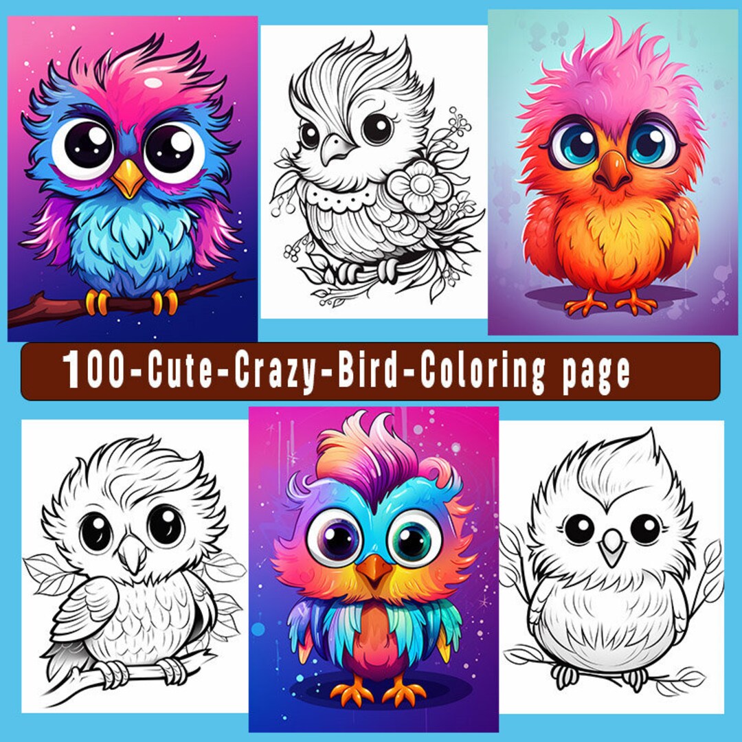Cute Crazy Bird Coloring Pages - 100 Printable Crazy Bird Coloring ...