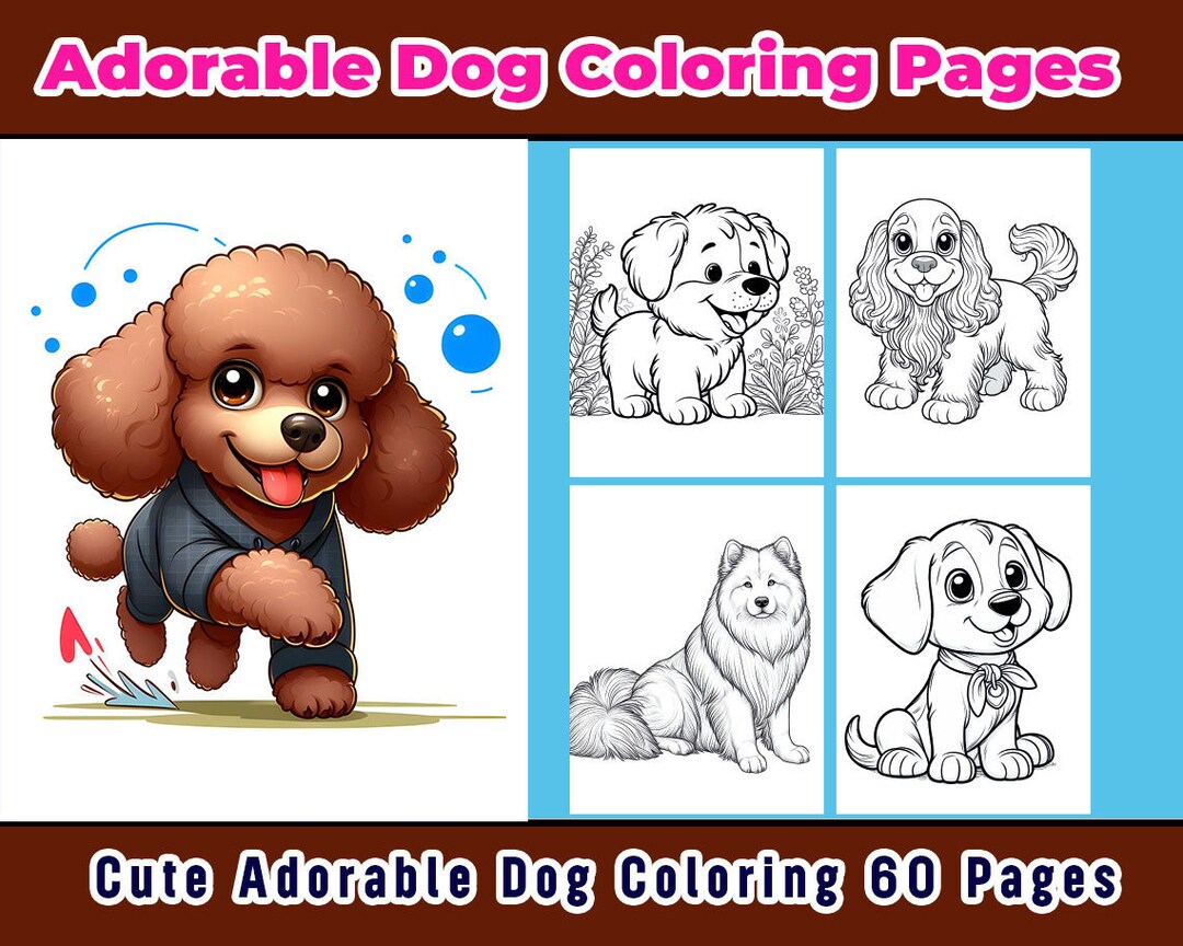 Adorable Dog Coloring Pages | Puppy, Funny Dogs, Kids Dog Coloring ...