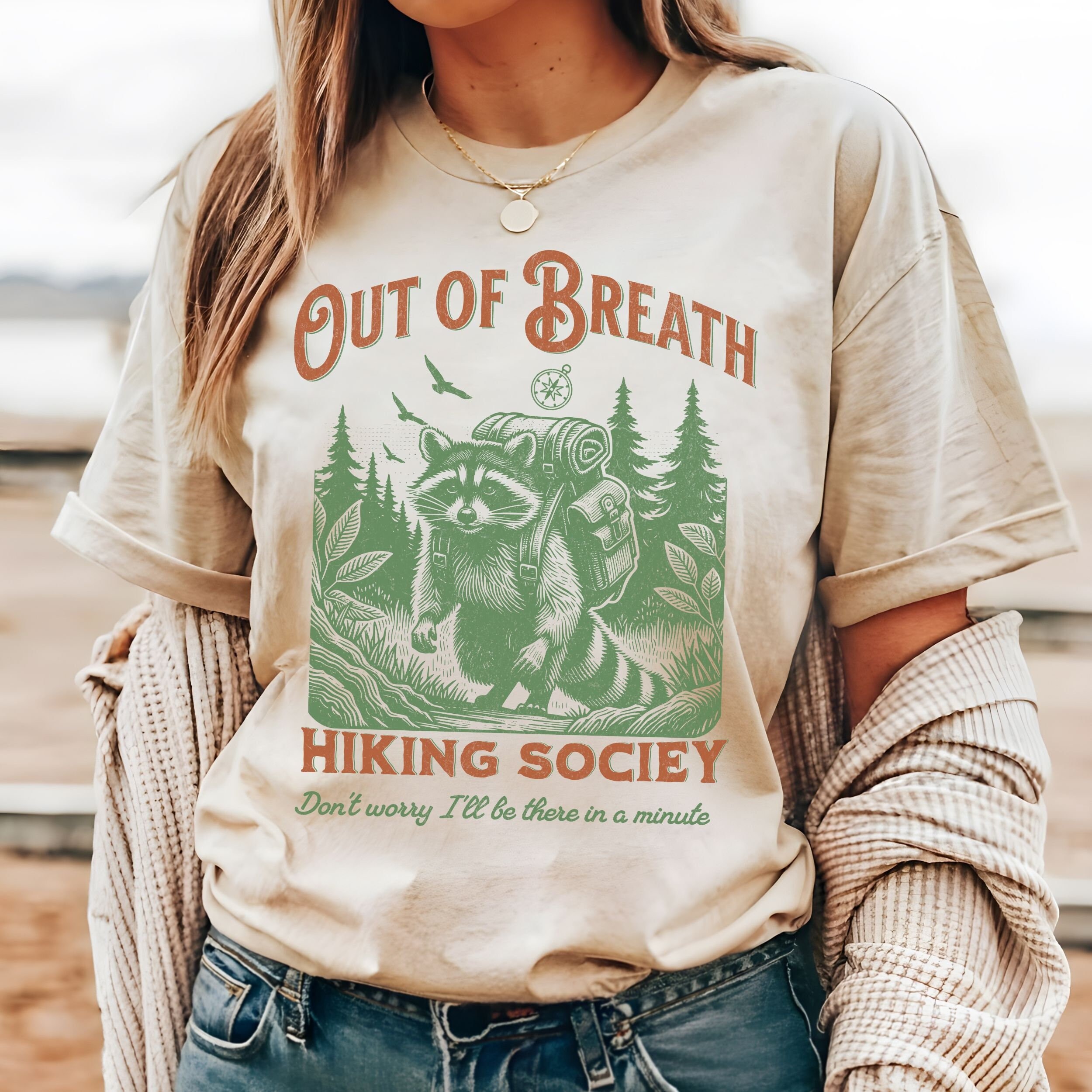 Out of Breath Hiking Society Shirt, Racoon Shirt, Trash Panda Shirt ...