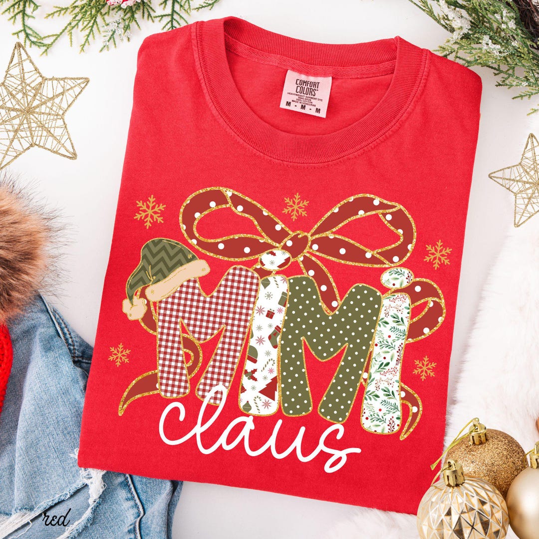 Mimi Christmas Gift Mimi Claus Comfort Colors Shirt Christmas Mimi ...