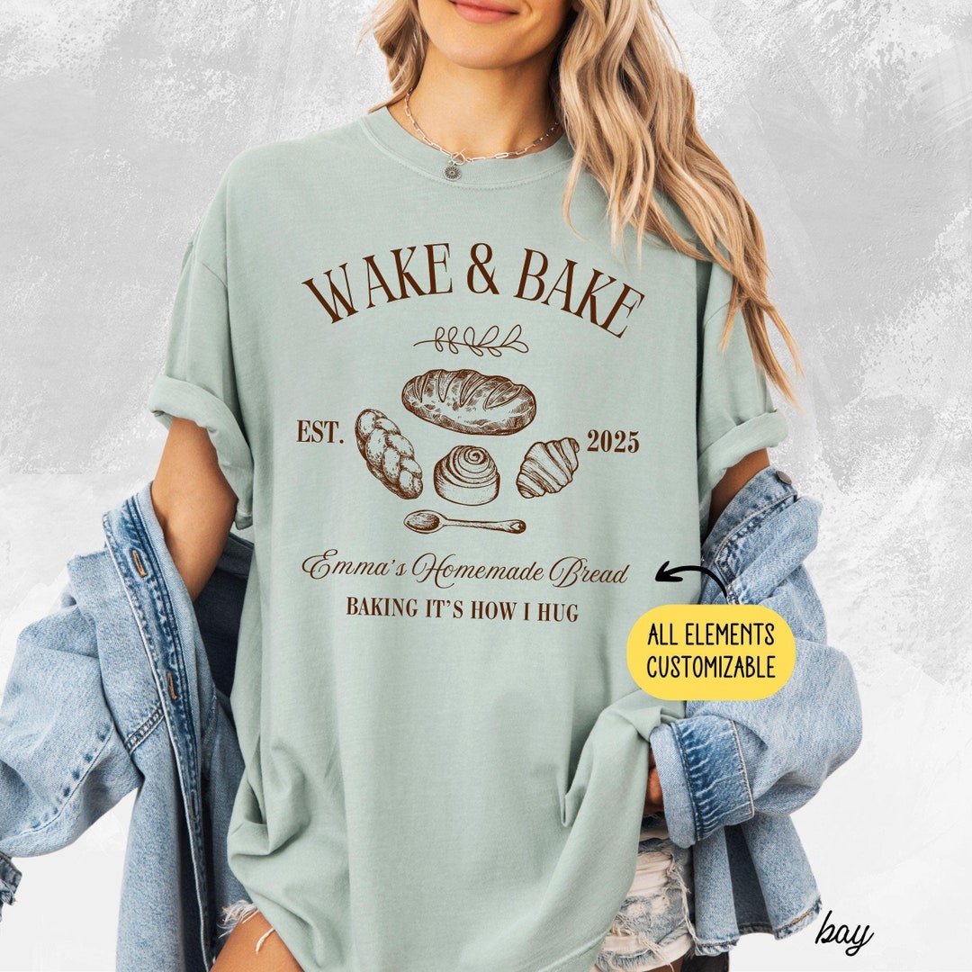 Bake Bread Shirt Wake and Bake Shirt Sourdough Bread Shirt Baking Shirt ...