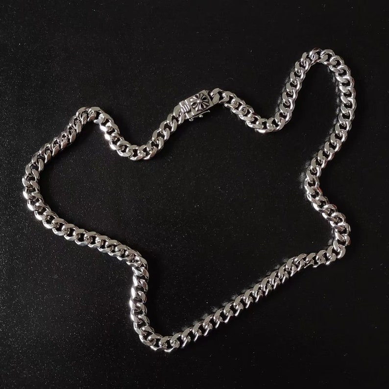 Handcrafted Gothic Chrome Hearts Choke Chain Necklace, Exquisite ...