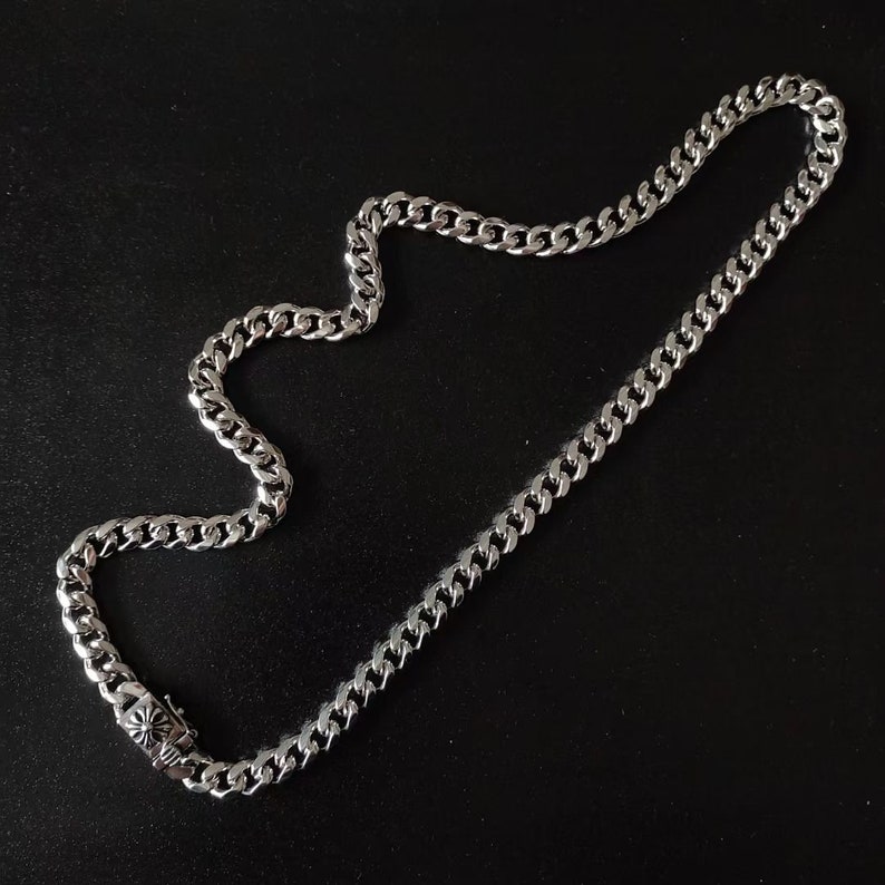 Handcrafted Gothic Chrome Hearts Choke Chain Necklace, Exquisite ...
