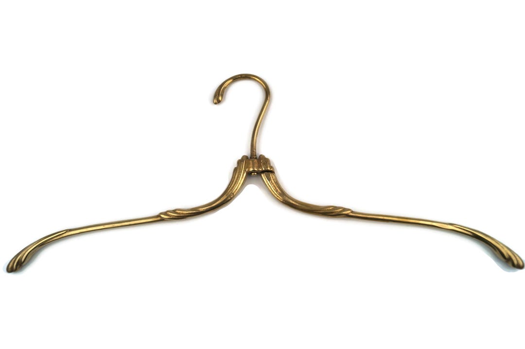 1 One Brass Clothes Hanger, Clothes Hangers, Antique French Coat Hanger ...