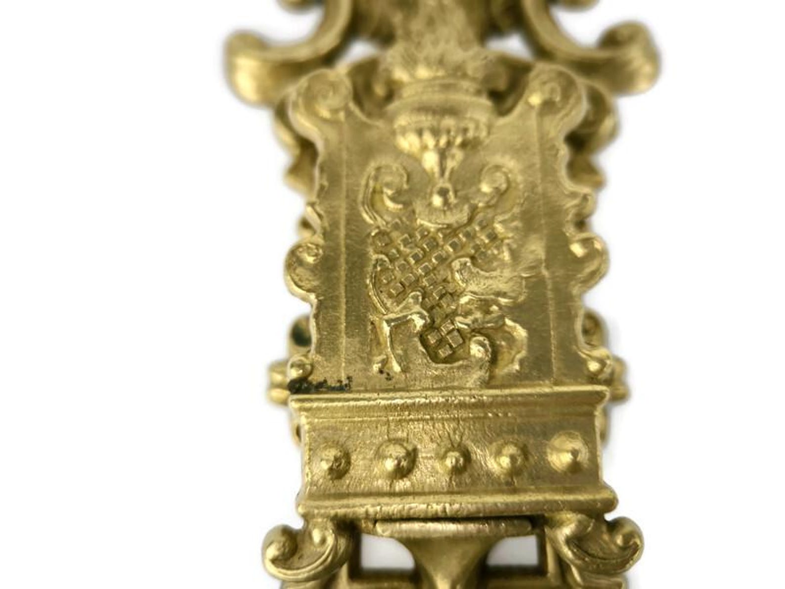 Vintage Art Nouveau Brass Match Box Holder, Antique Wall Mounted Décor ...