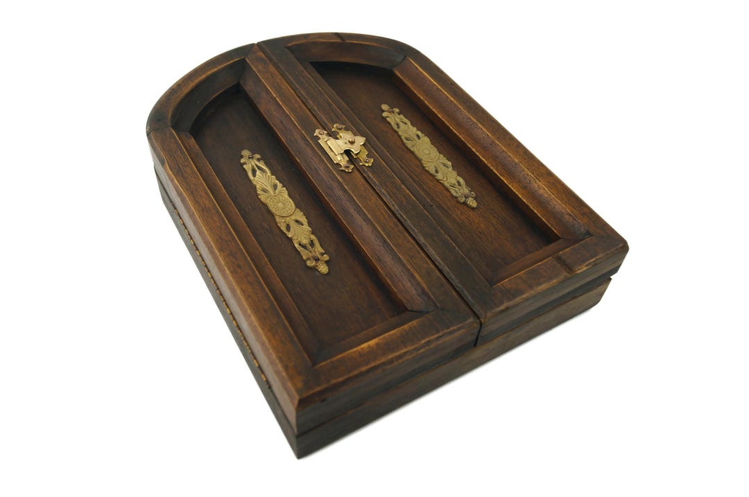 Vintage Key Box With Mirror, Wooden Key Holder, Rustic Organizer for ...