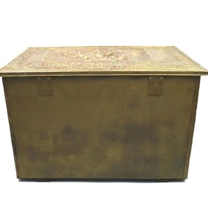 Vintage Large Coal Storage Box With Antique Brass Finish, Portable ...