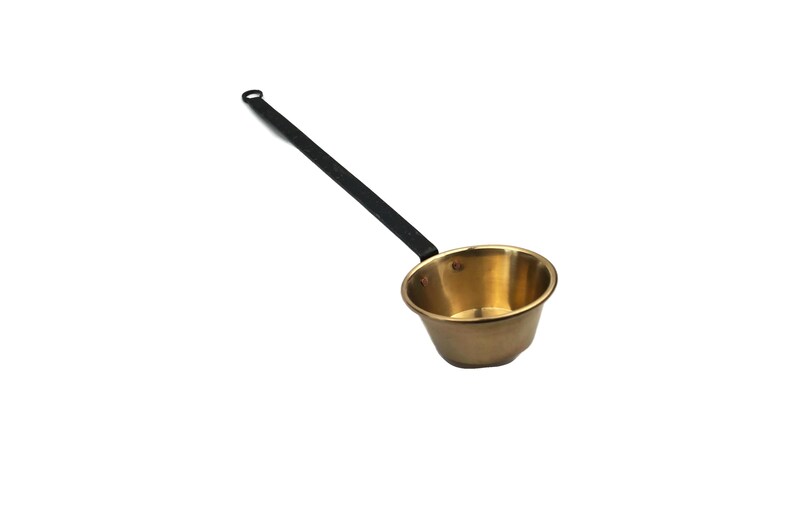 Vintage Brass Ladle, Handmade Large French Jam Preserve Ladle With Iron ...