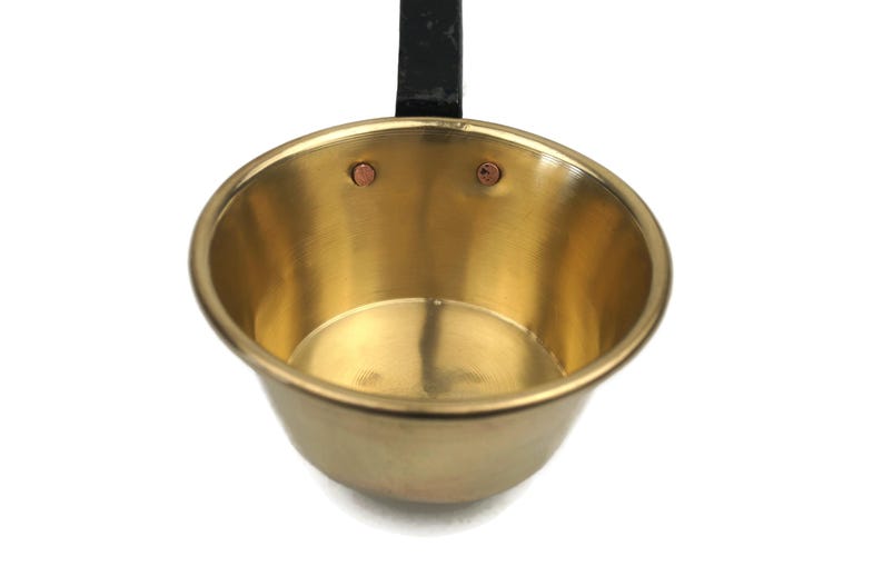 Vintage Brass Ladle, Handmade Large French Jam Preserve Ladle With Iron ...