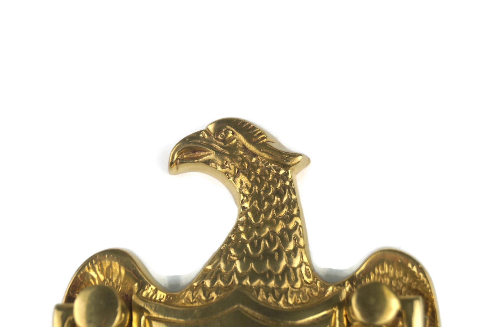 Vintage Brass Eagle Head Doorbell Knocker, Antique Front Door Hardware ...