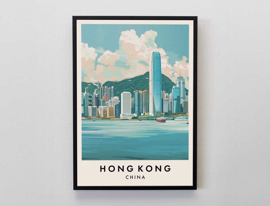 Hong Kong Travel Print, Wall Art Hong Kong, Hong Kong Print, Hong Kong ...