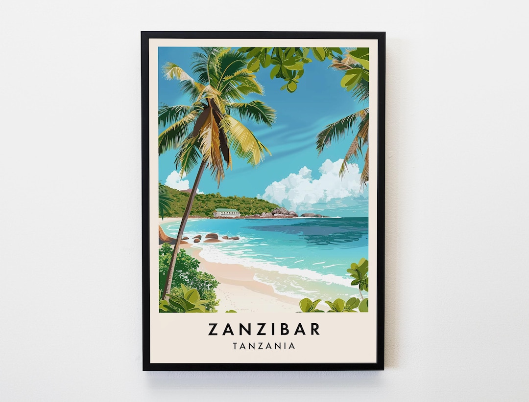 Zanzibar Travel Print, Wall Art Zanzibar, Zanzibar Poster, Africa ...
