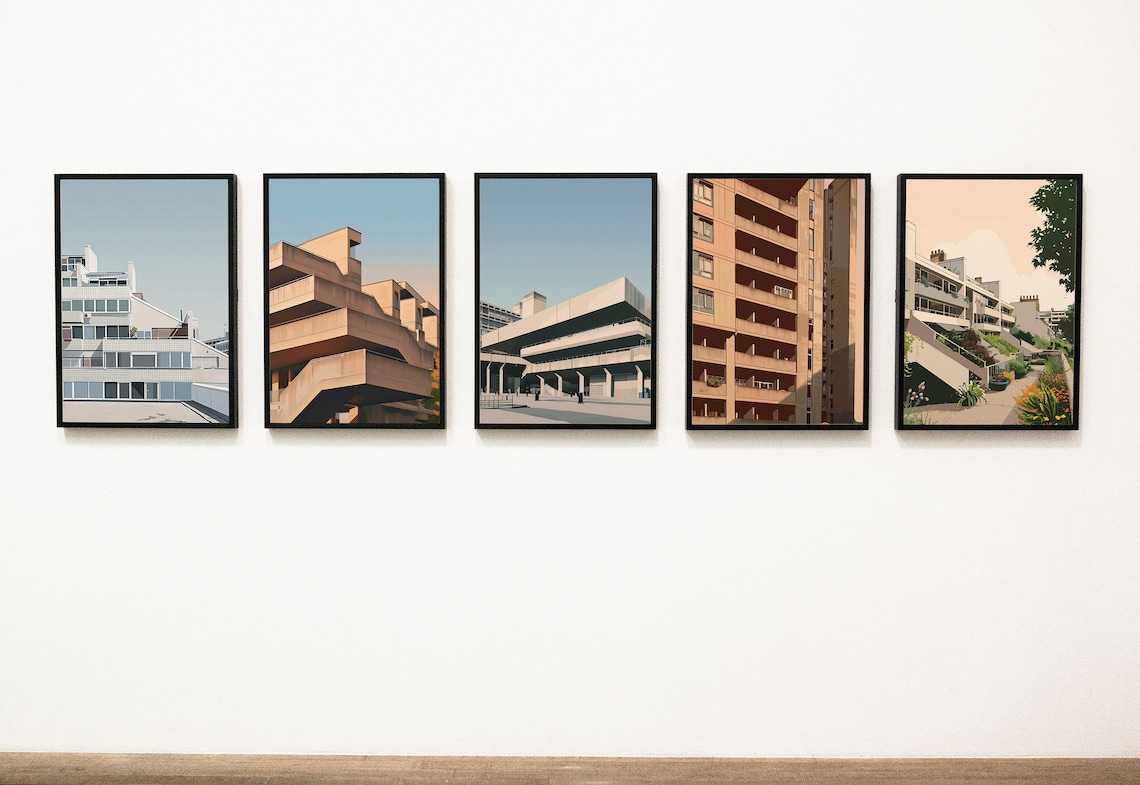 Leadenhall Building, Architecture Poster, Retro Poster, Mid Century ...